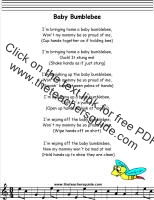 Baby Bumblebee Lyrics, Printout, MIDI, and Video