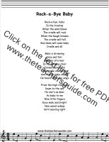 Rock a Bye Lyrics, Printout, MIDI, and Video