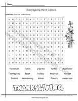 Thanksgiving Printouts from The Teacher's Guide