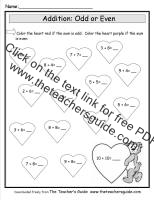 Valentine's Day Printouts from The Teacher's Guide